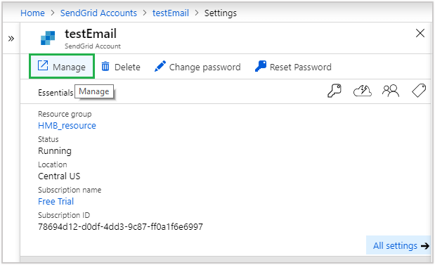 Send Email in Azure using SendGrid